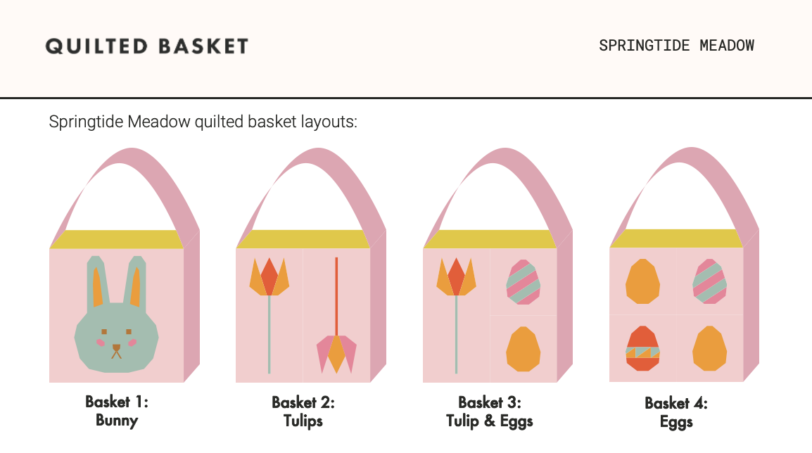 Springtide Meadow Quilted Baskets Pattern – the.weekendquilter